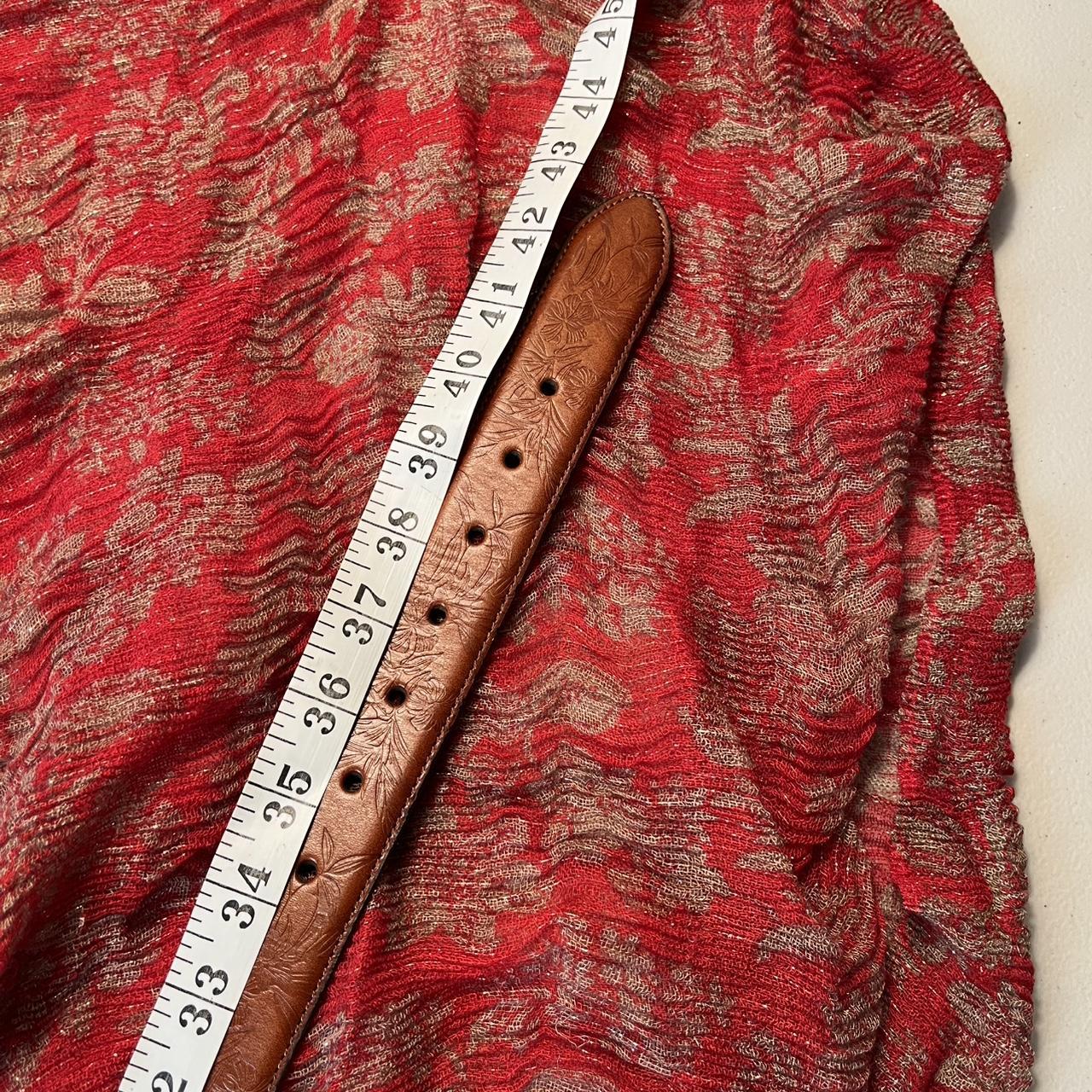 Like new Tommy Bahama leather belt with embossed... - Depop