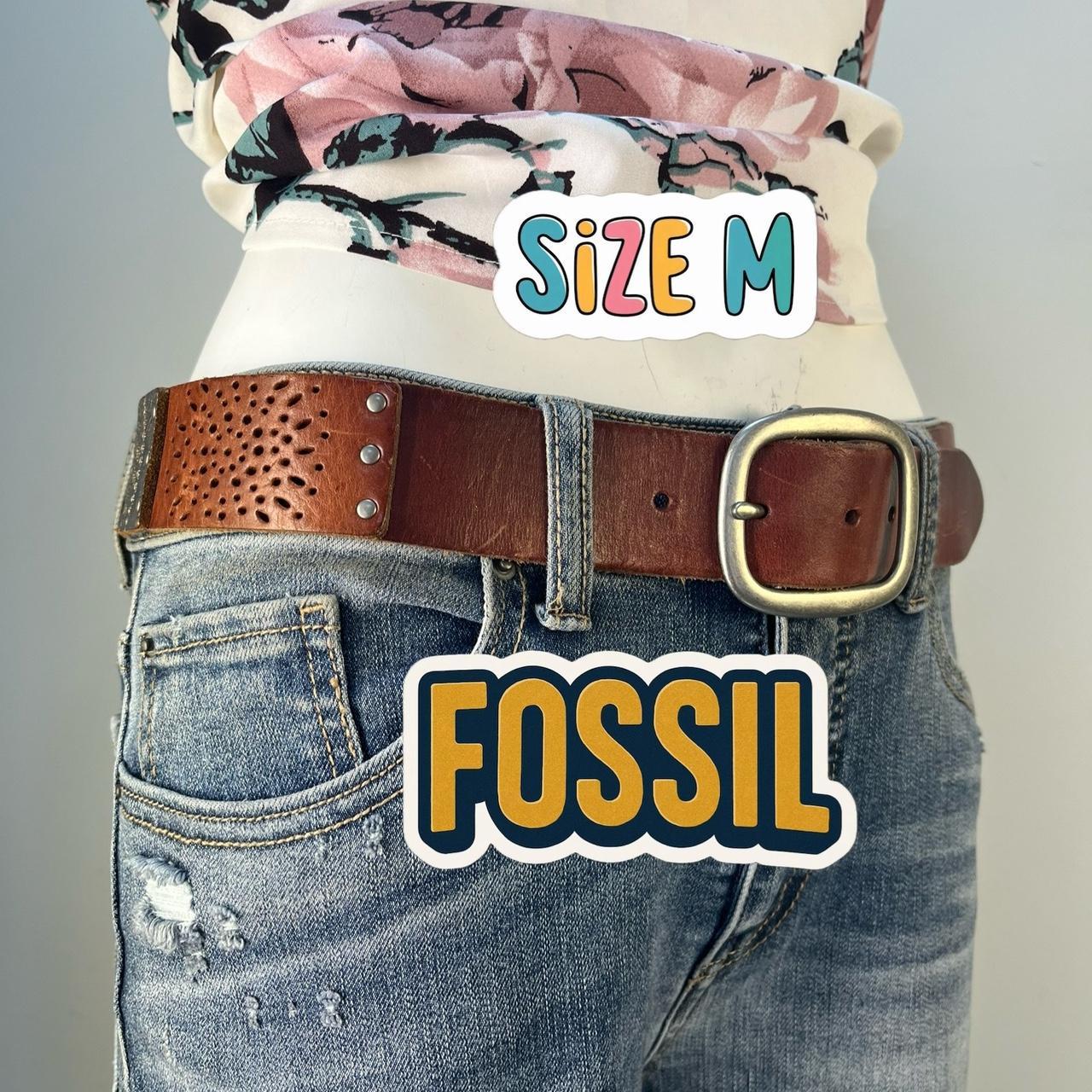 Fossil patchwork, leather belt size medium. #Fossil... | Depop