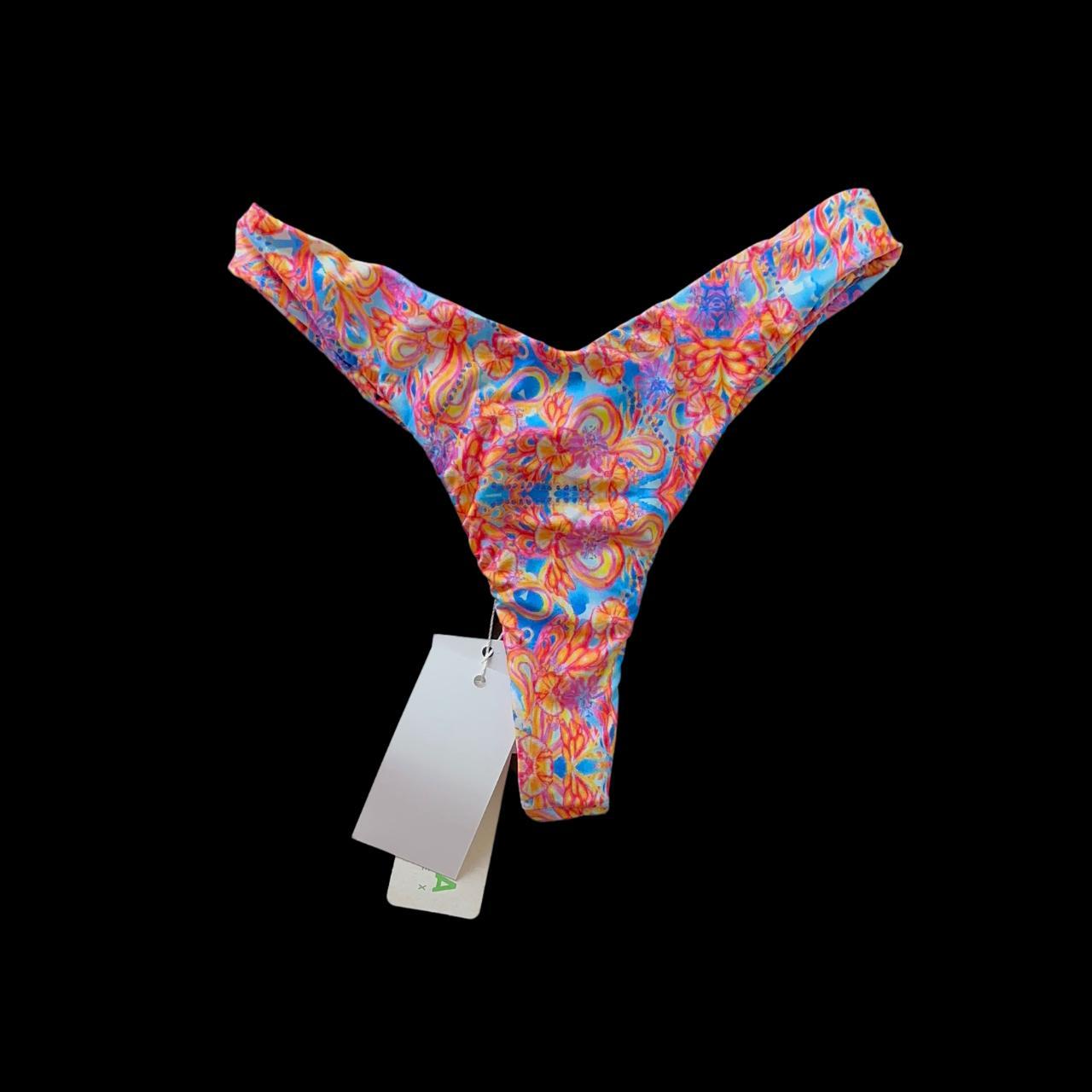 Cheeky Bikini Swimsuit Bottoms in the color Oceano... - Depop