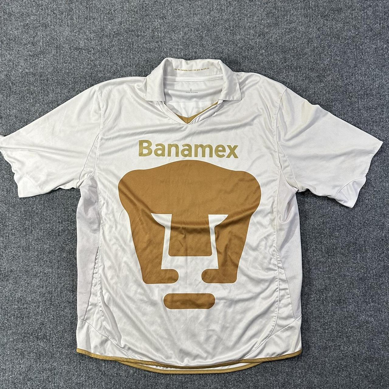 Vintage UNAM Pumas Banamex Home Kit Soccer Jersey... - Depop