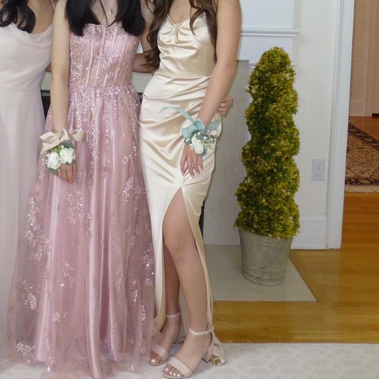 s prom dress, worn once, altered slightly at the top - Depop