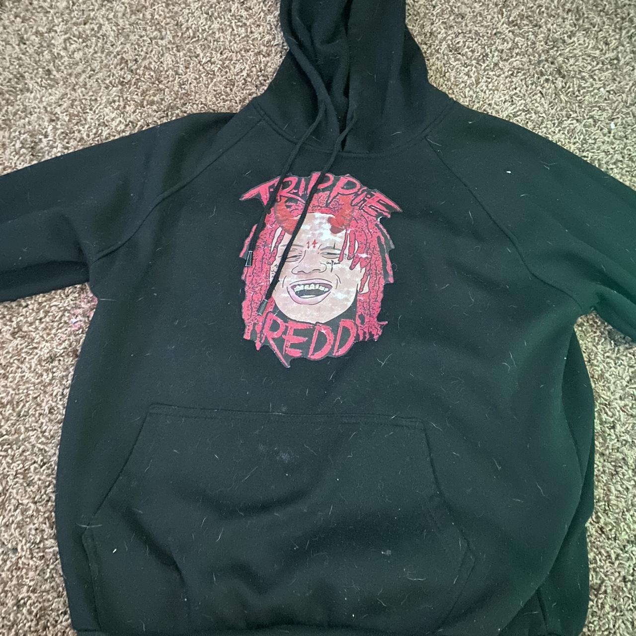 Trippie Redd black and pink hoodie - Depop