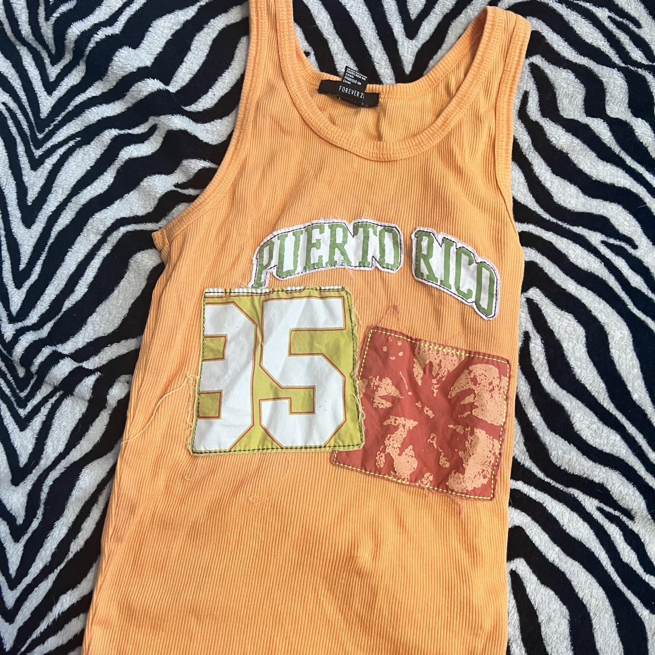 Orange and green Puerto Rico tank top #depopseller... - Depop