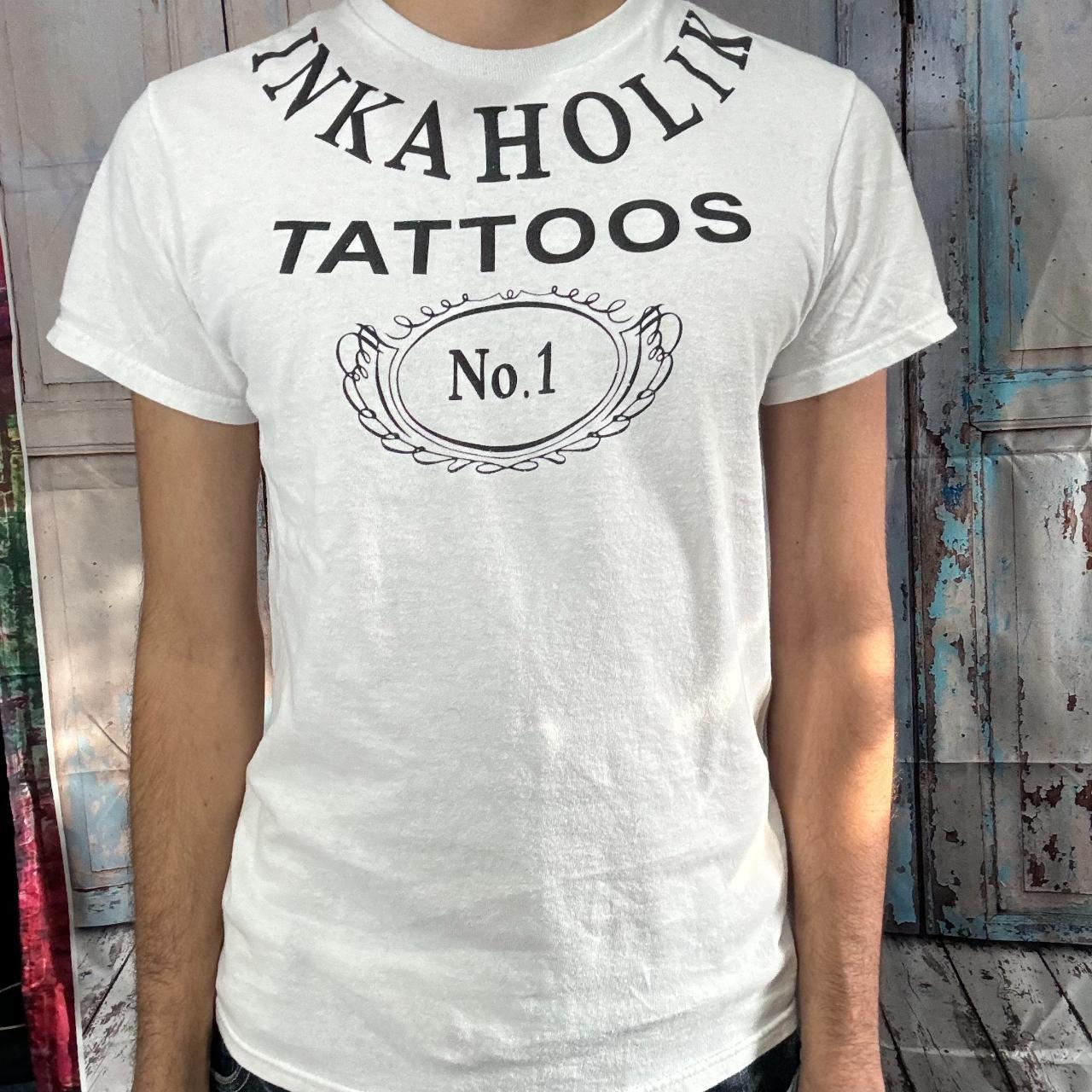 inkaholic tattoos white t-shirt, white t-shirt,... - Depop