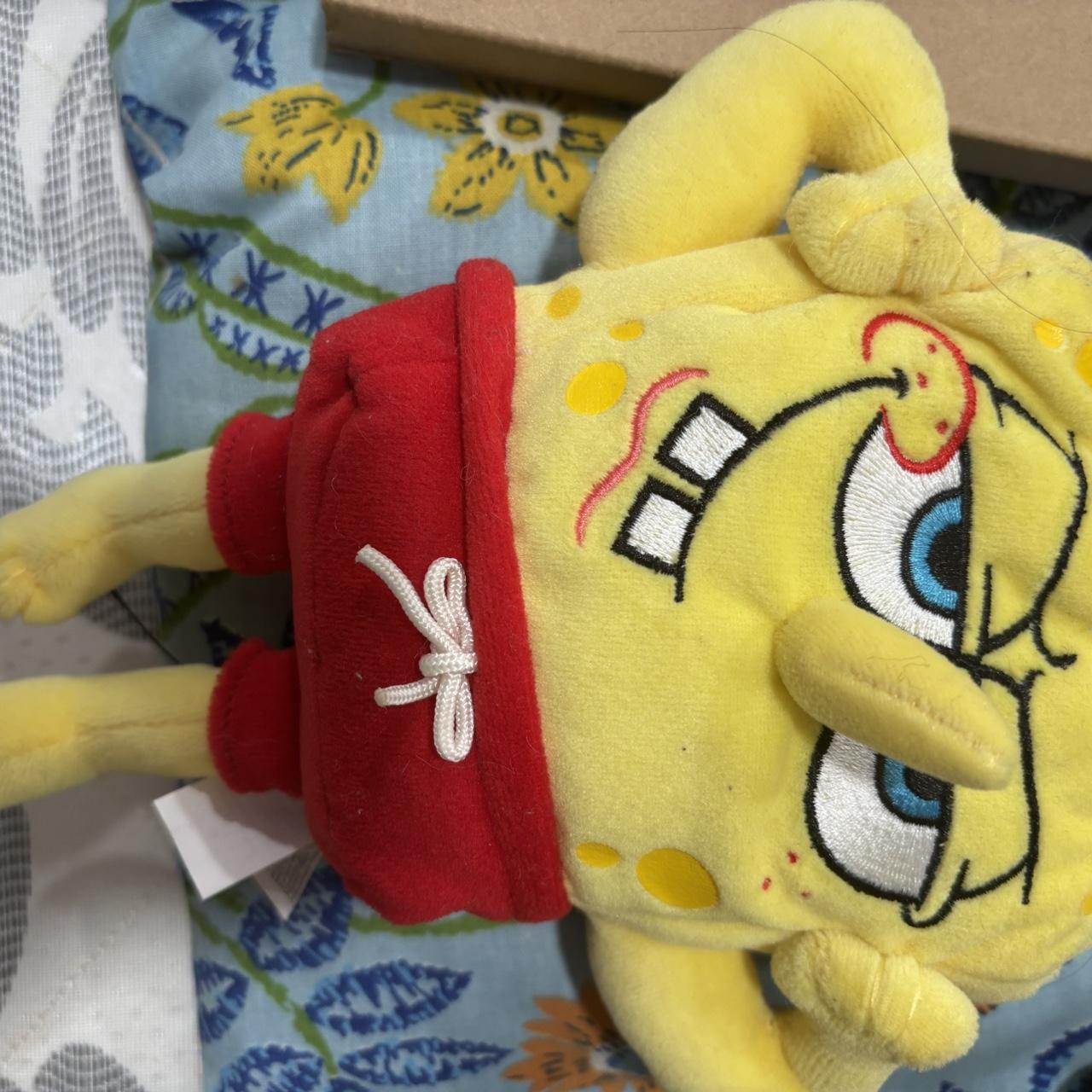 Yellow and red SpongeBob SquarePants plush... - Depop