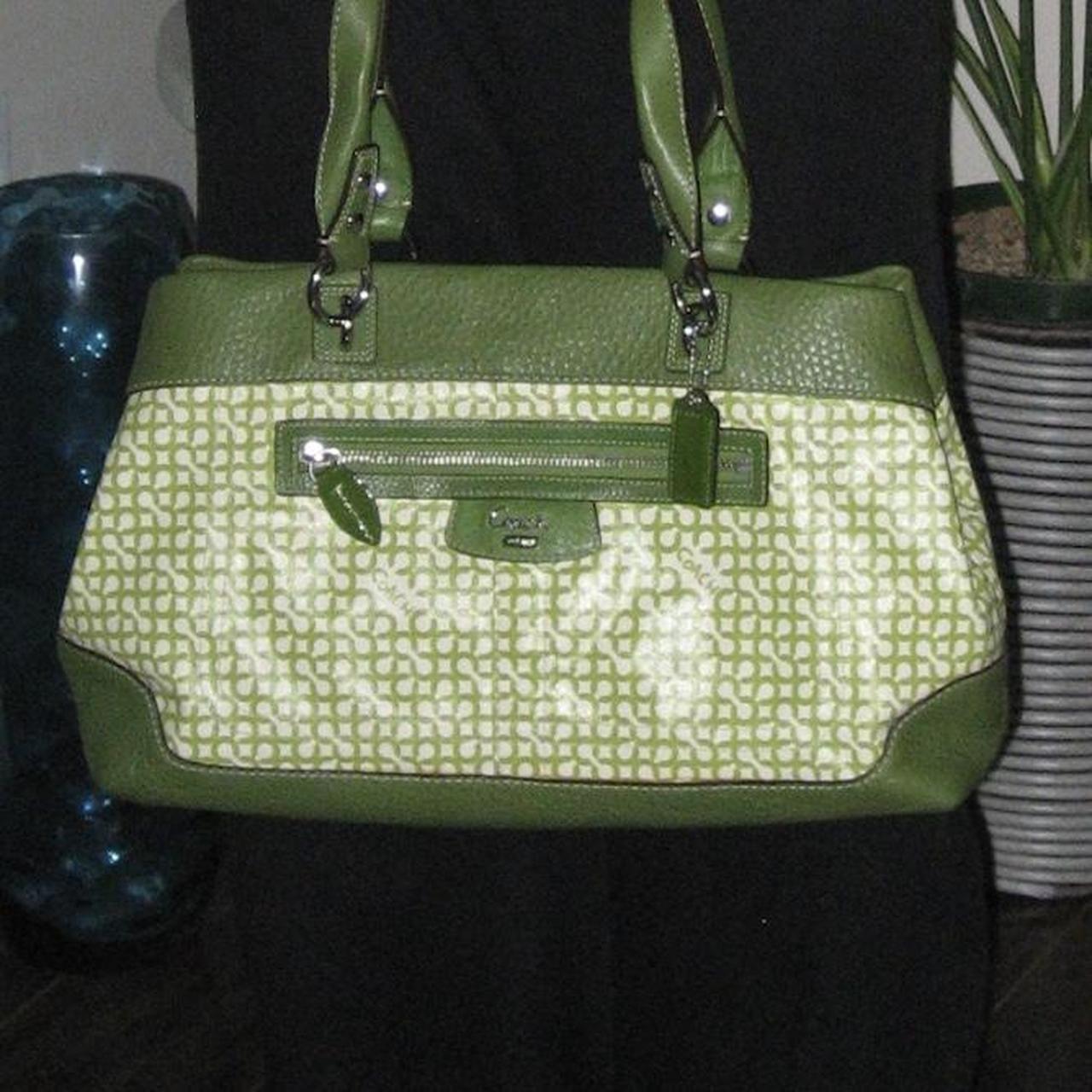 Coach penelope green pebbled leather. green coach... - Depop