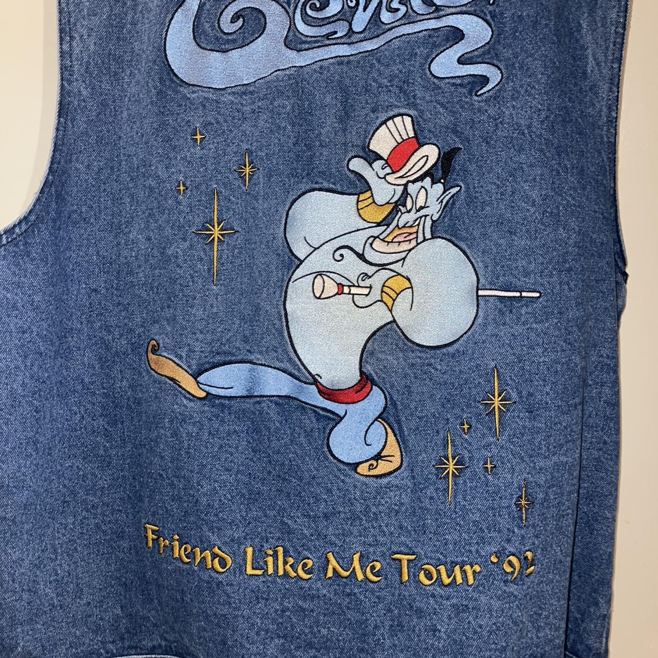 Disney Genie Aladdin denim vest Like new, worn once... | Depop
