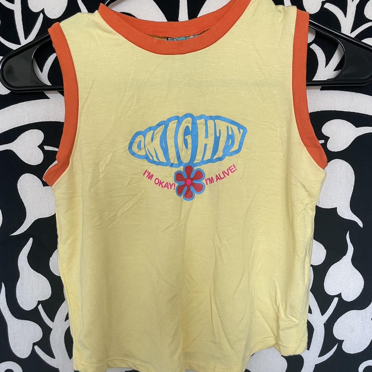 O-MIGHTY Women's Yellow and Orange Vest | Depop