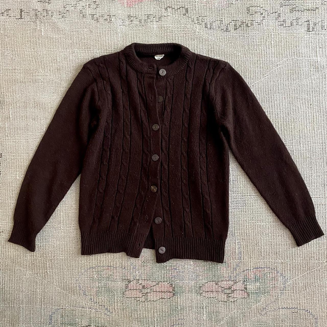 American Vintage Women's Brown Cardigan | Depop