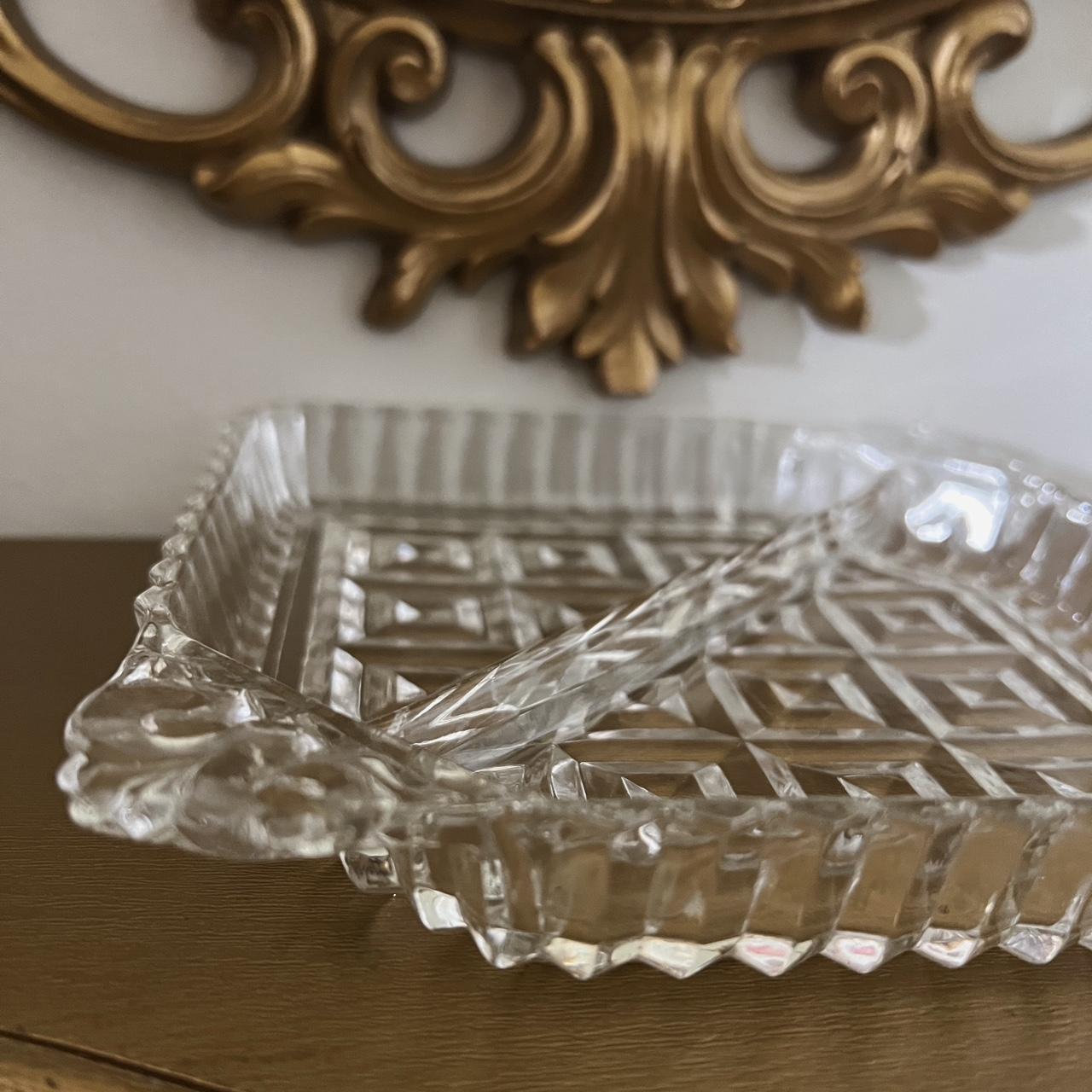 Cute vintage crystal tray to display your crystals... - Depop