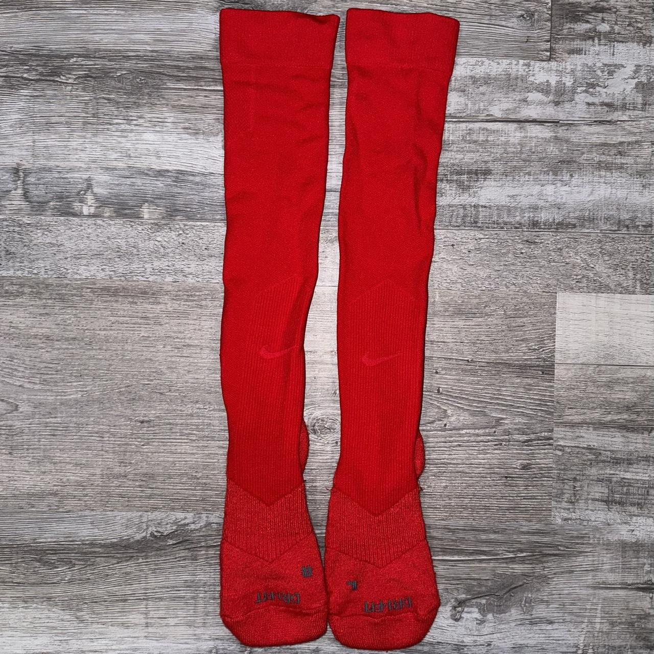 Nike Dri Fit red knee high socks- Baseball, size M - Depop