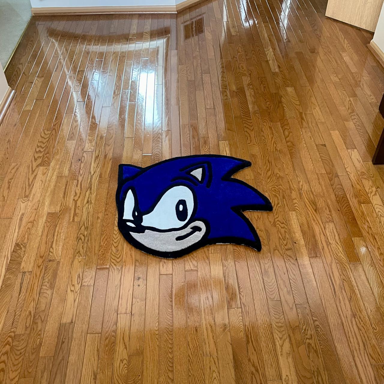 This is a custom tufted area rug inspired by Sonic.... - Depop