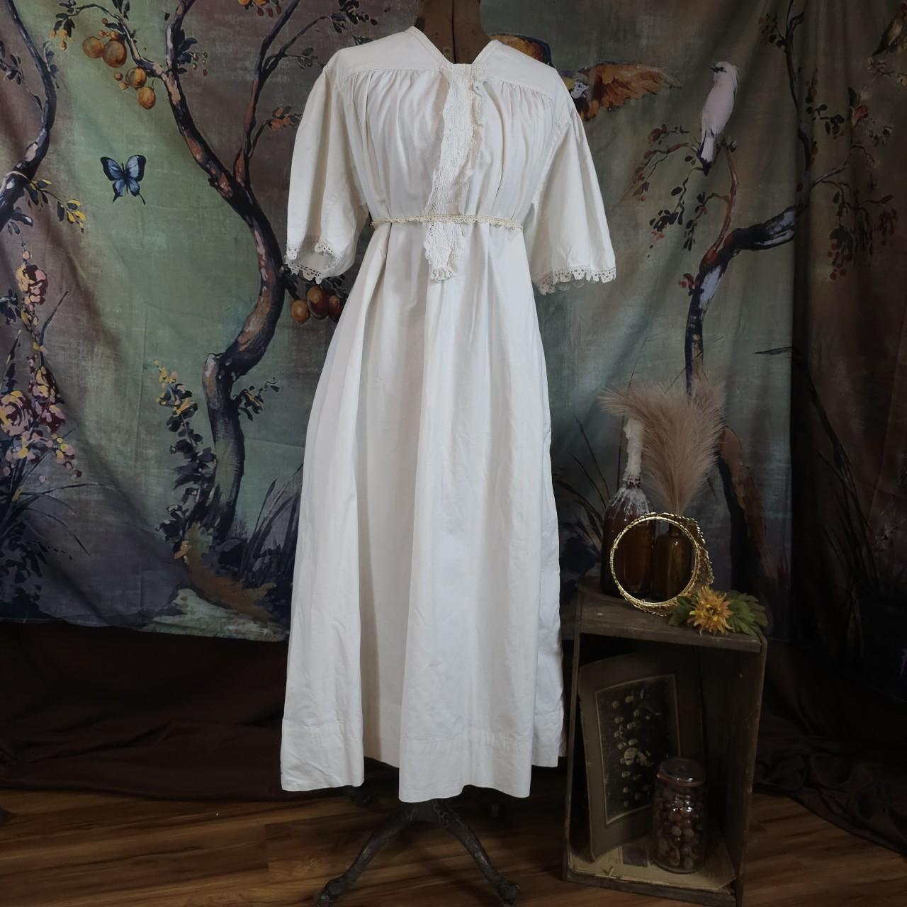 Antique Edwardian 1900s Nightgown Slip Dress... - Depop