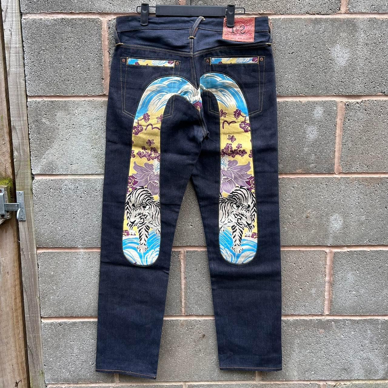 Evisu Men's Jeans Evisu Japanese Embroidery Denim... - Depop