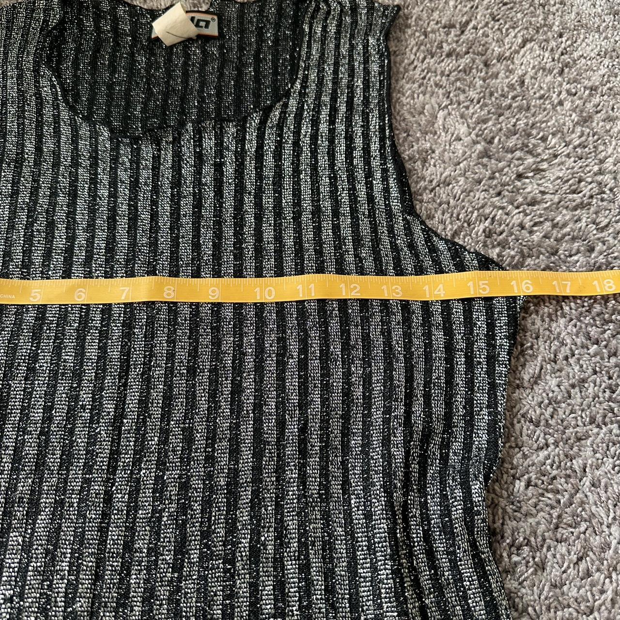 Semi sheer 90’s metallic ymla striped sleeveless... - Depop