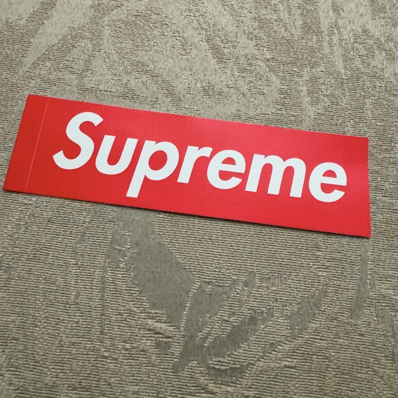 Supreme red logo sticker $20 #supreme - Depop