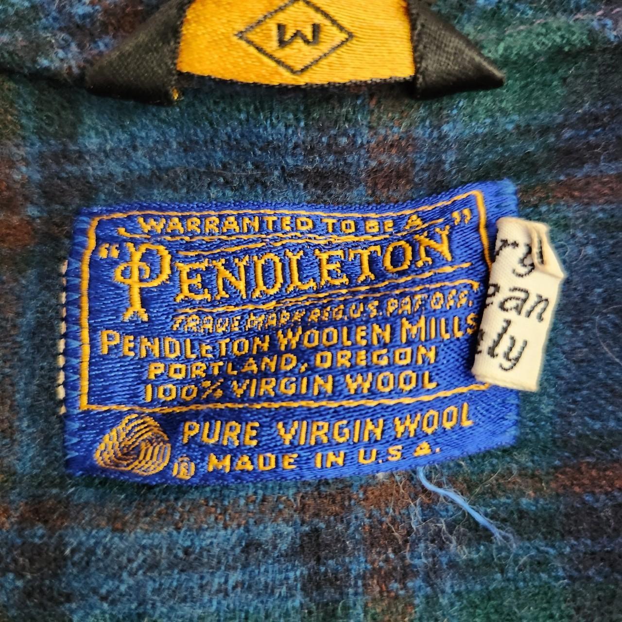 Vintage 80s 90s PENDLETON Virgin Wool Plaid Flannel... - Depop