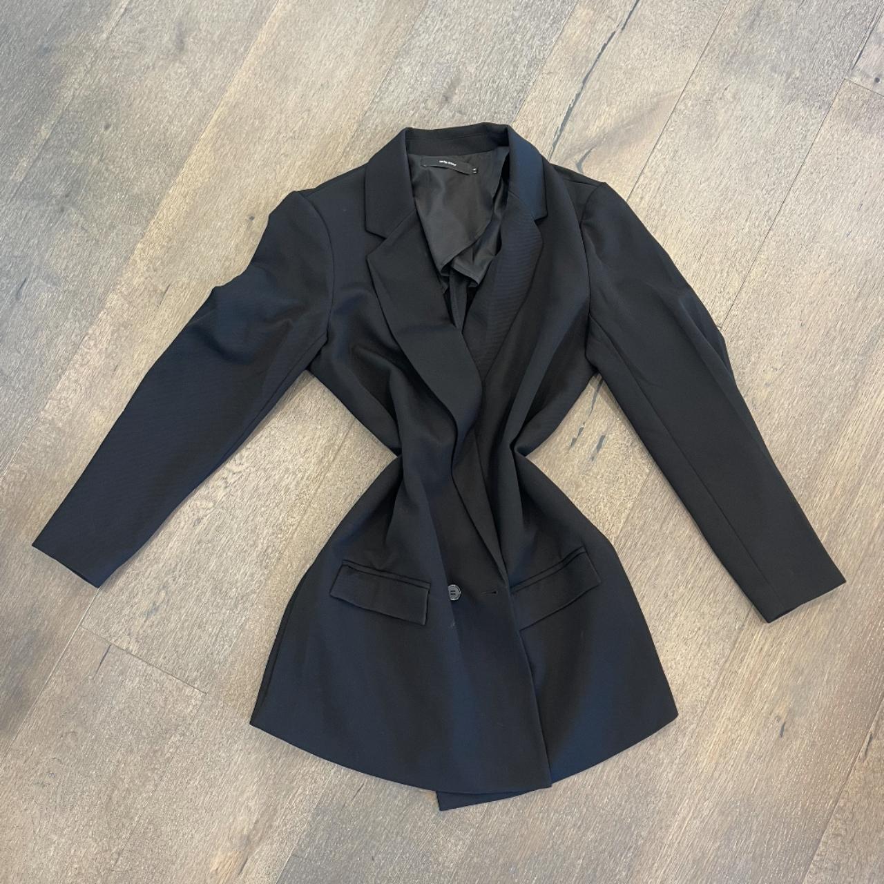 Vera Moda Blazer Mini Dress in Black – Long-line... - Depop