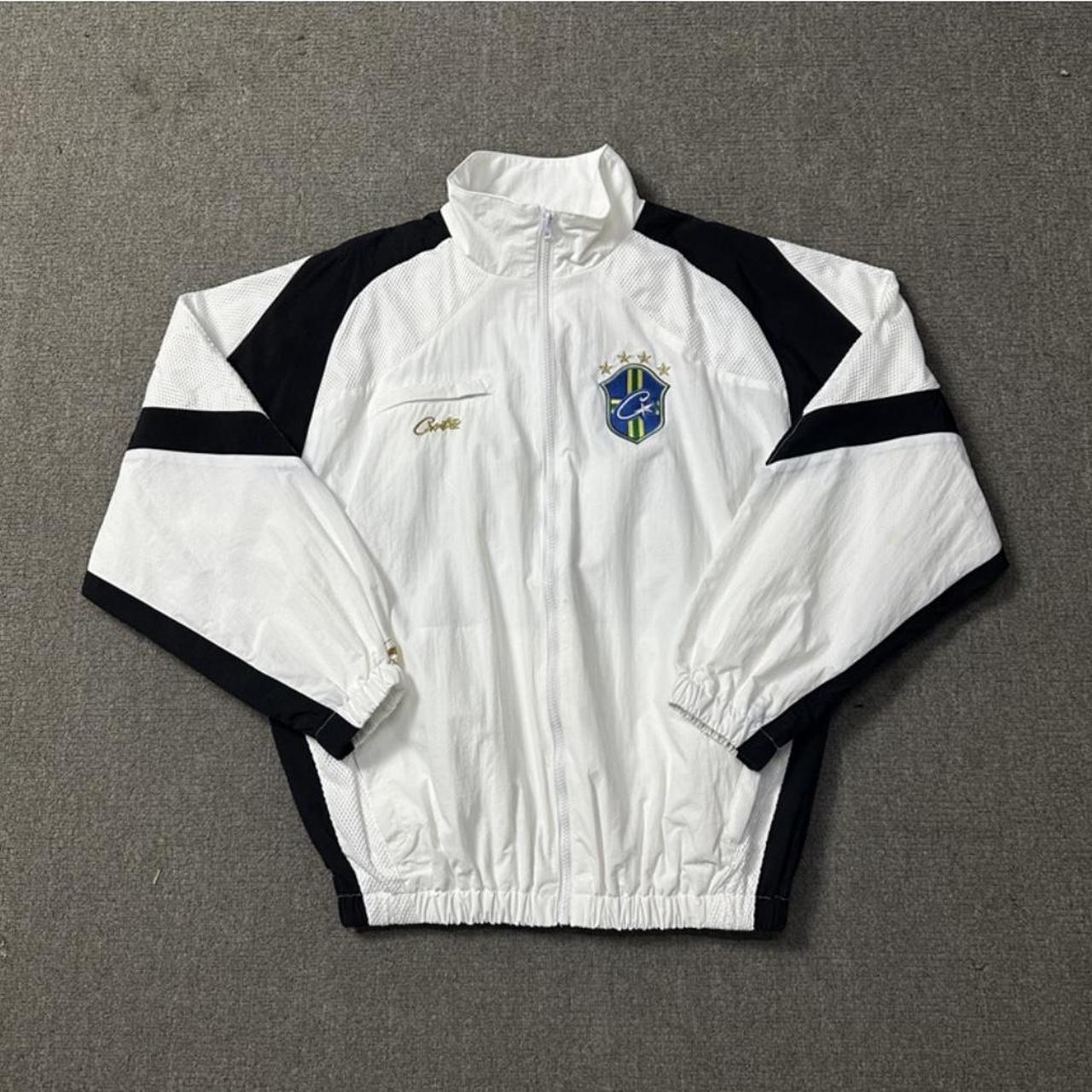 White and black Brazilian windbreaker jacket corteiz | Depop