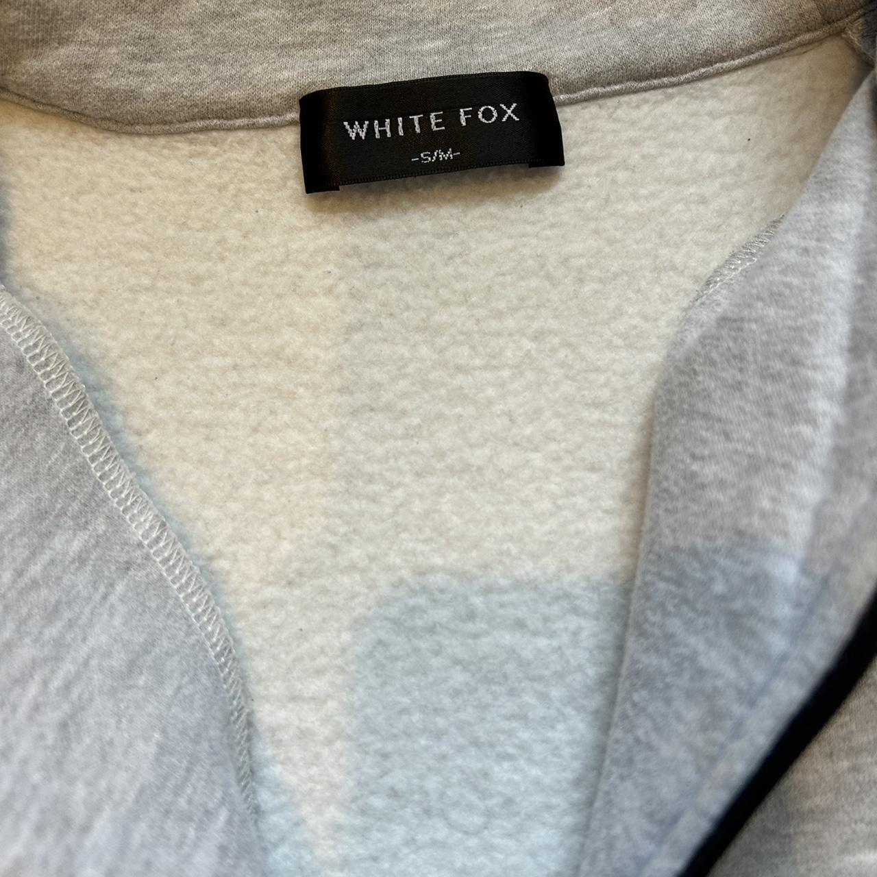 White Fox grey quarter zip sweatshirt worn once... - Depop