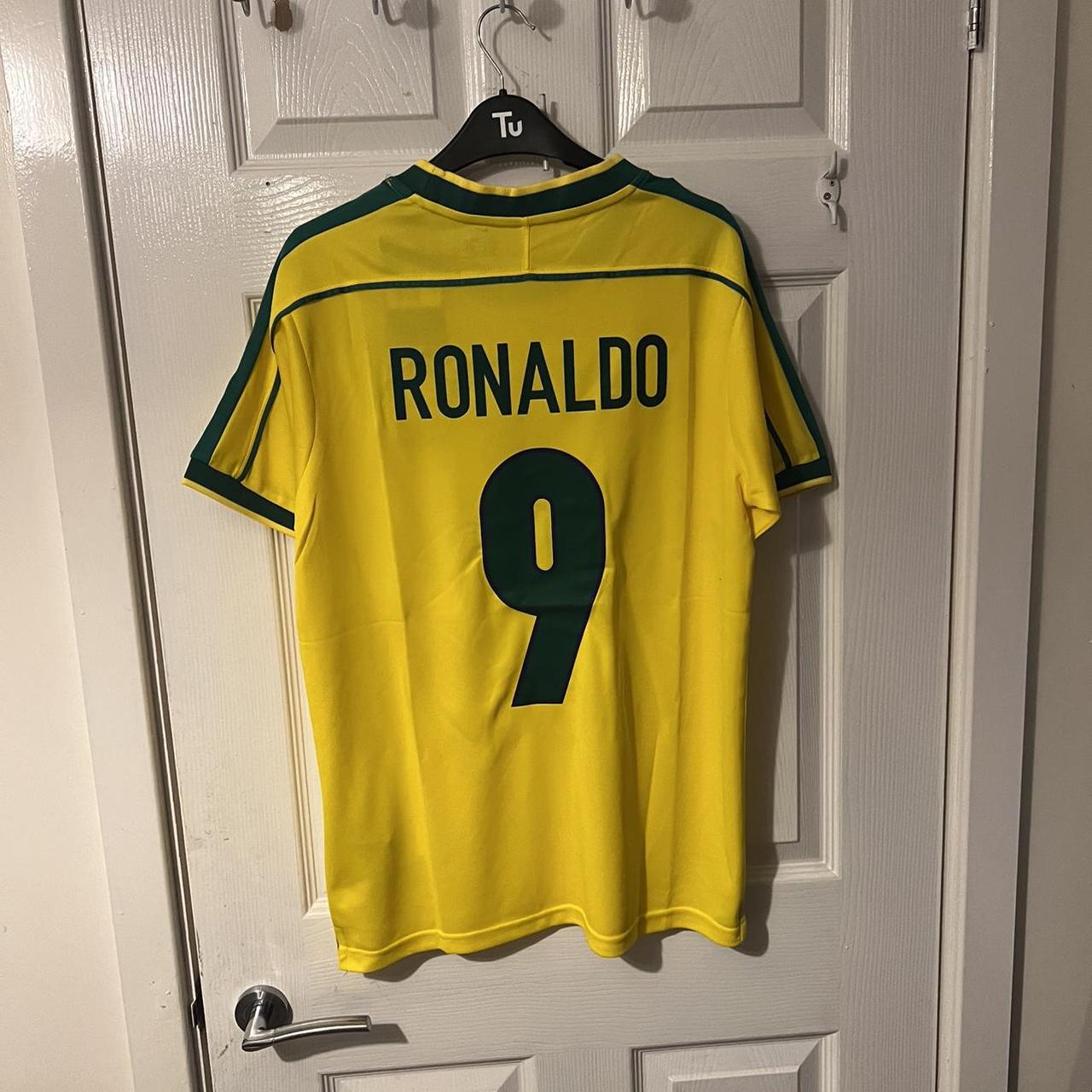 Brazil 1998 R9 home shirt Free and fast shipping - Depop