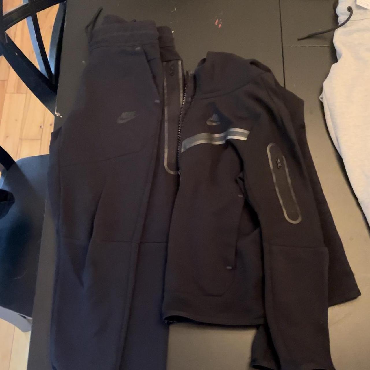 Small Black Nike Tech Jacket and Pants Kids Lightly... - Depop