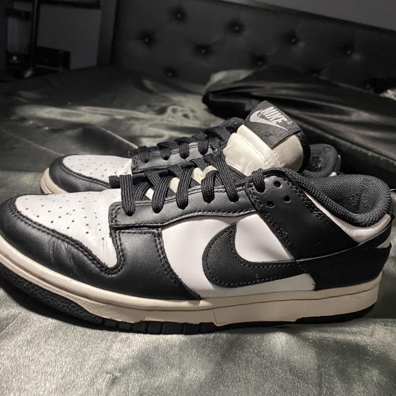 Nike Dunk Low Panda trainers - black and white... | Depop