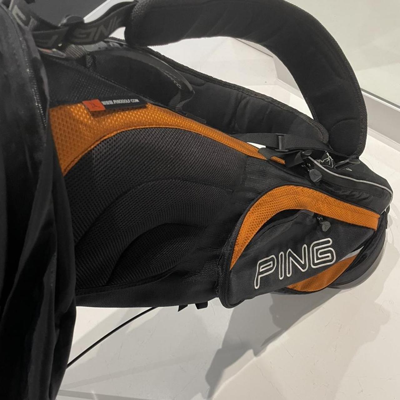 Ping orange and black standing golf bag. 8 dividers.... - Depop