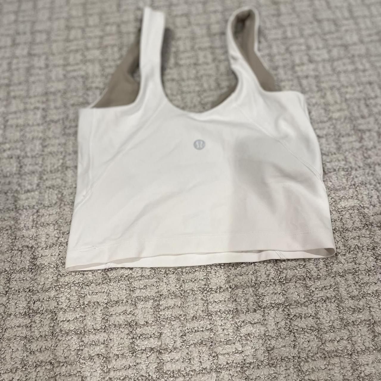 Size 0 white lululemon align tank - Depop