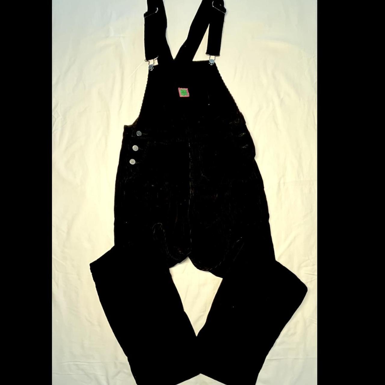 Empyre Black corduroy overalls with a relaxed fit... - Depop