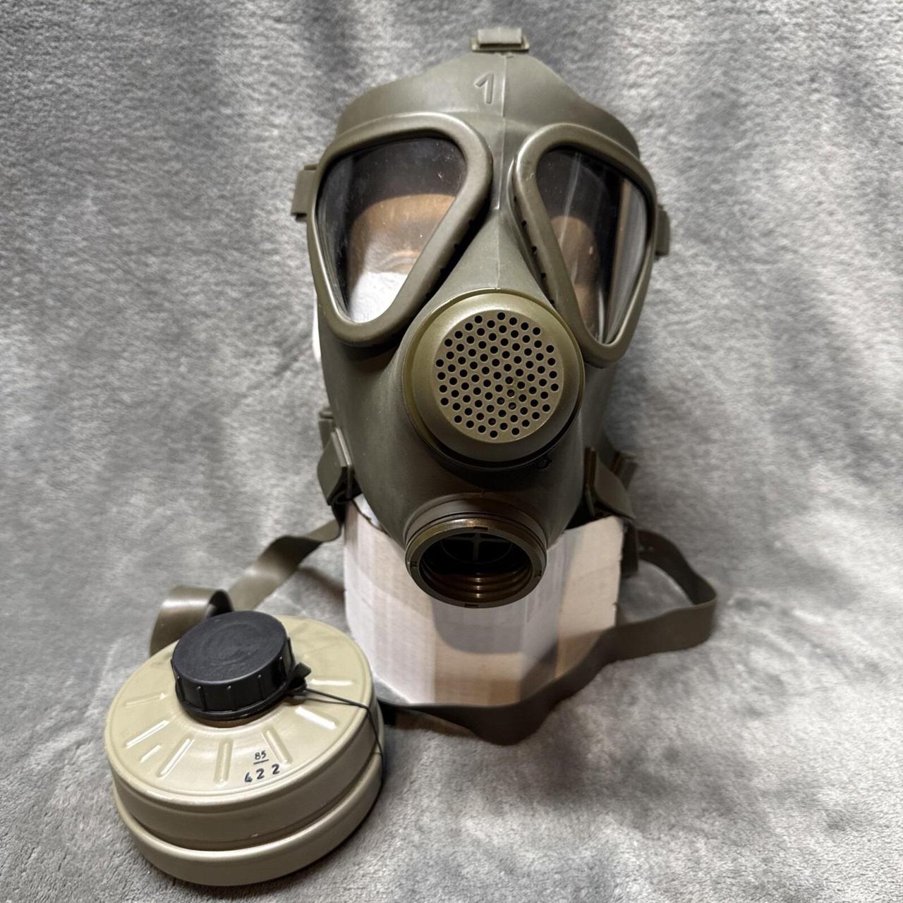 Vintage Auer Rubber Gas Mask With New Cartridge... | Depop