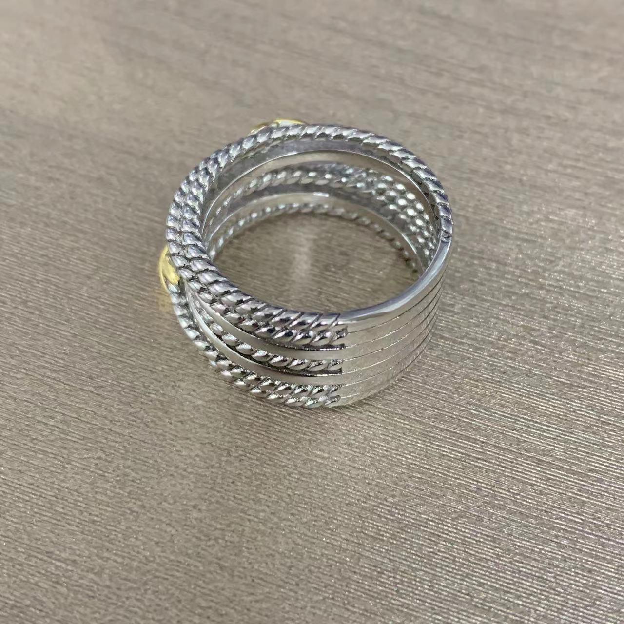 David Yurman 925 Sterling Silver Diamond Ring Size:... - Depop