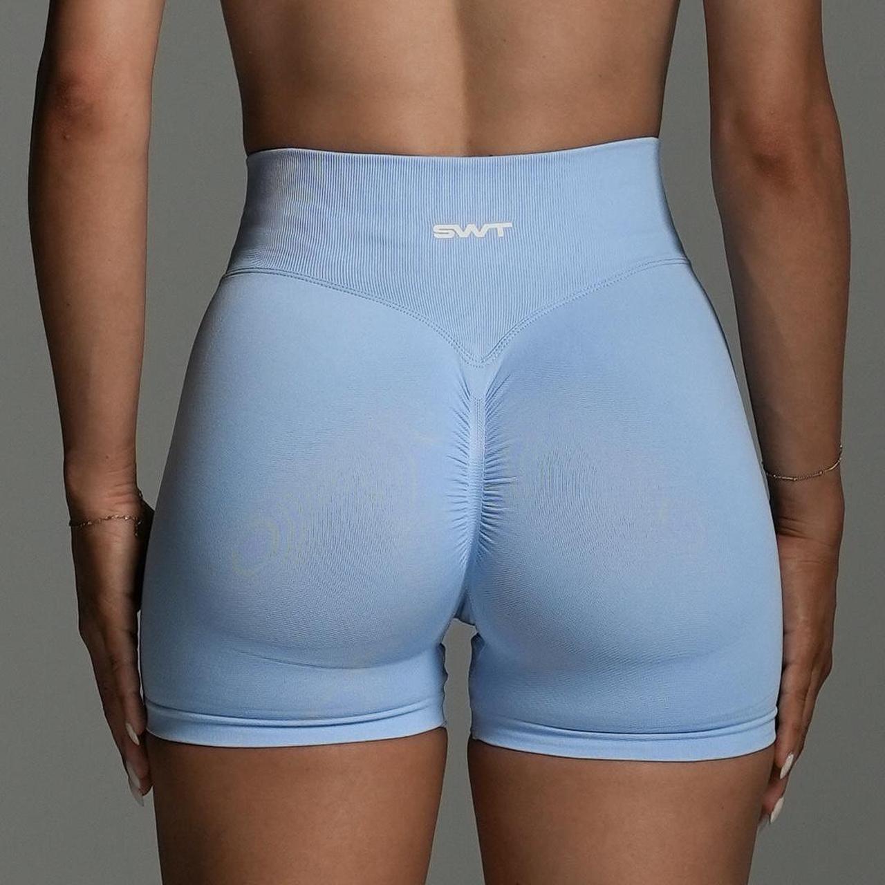 Blue SWT shorts #activewear These are the old design... | Depop