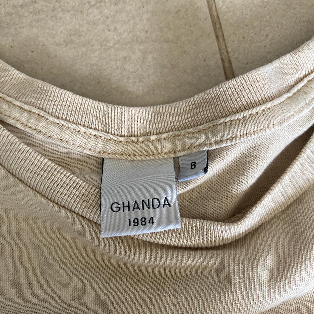 Beige ghanda top Size 8 women’s - Depop