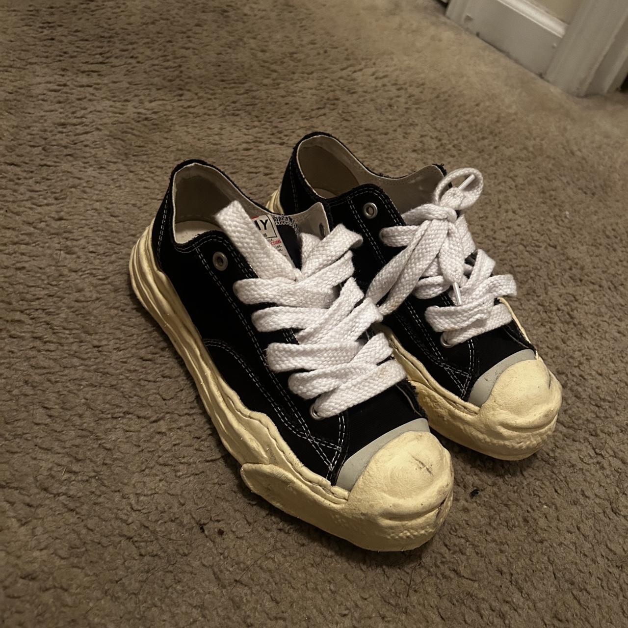 maison mihara black and cream size 43 no box black... | Depop