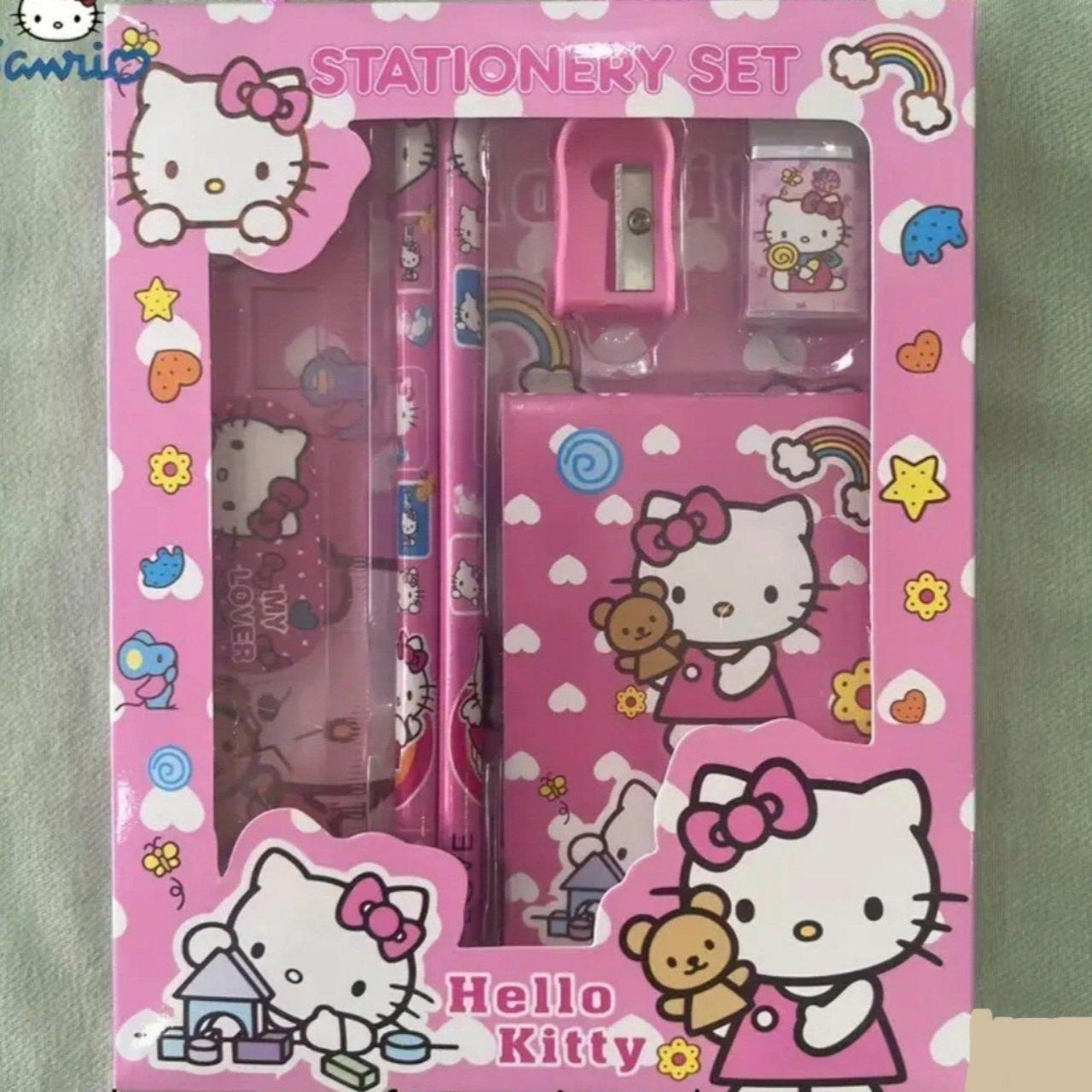 Hello kitty pink stationary set - Depop
