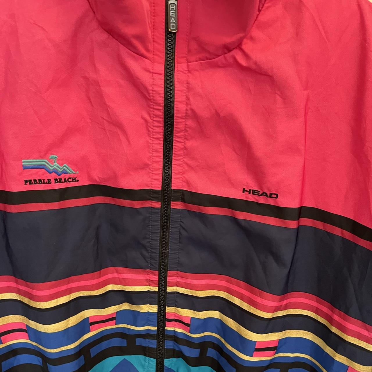 Retro 90s Head Shell Jacket with zip (rare) Size... - Depop