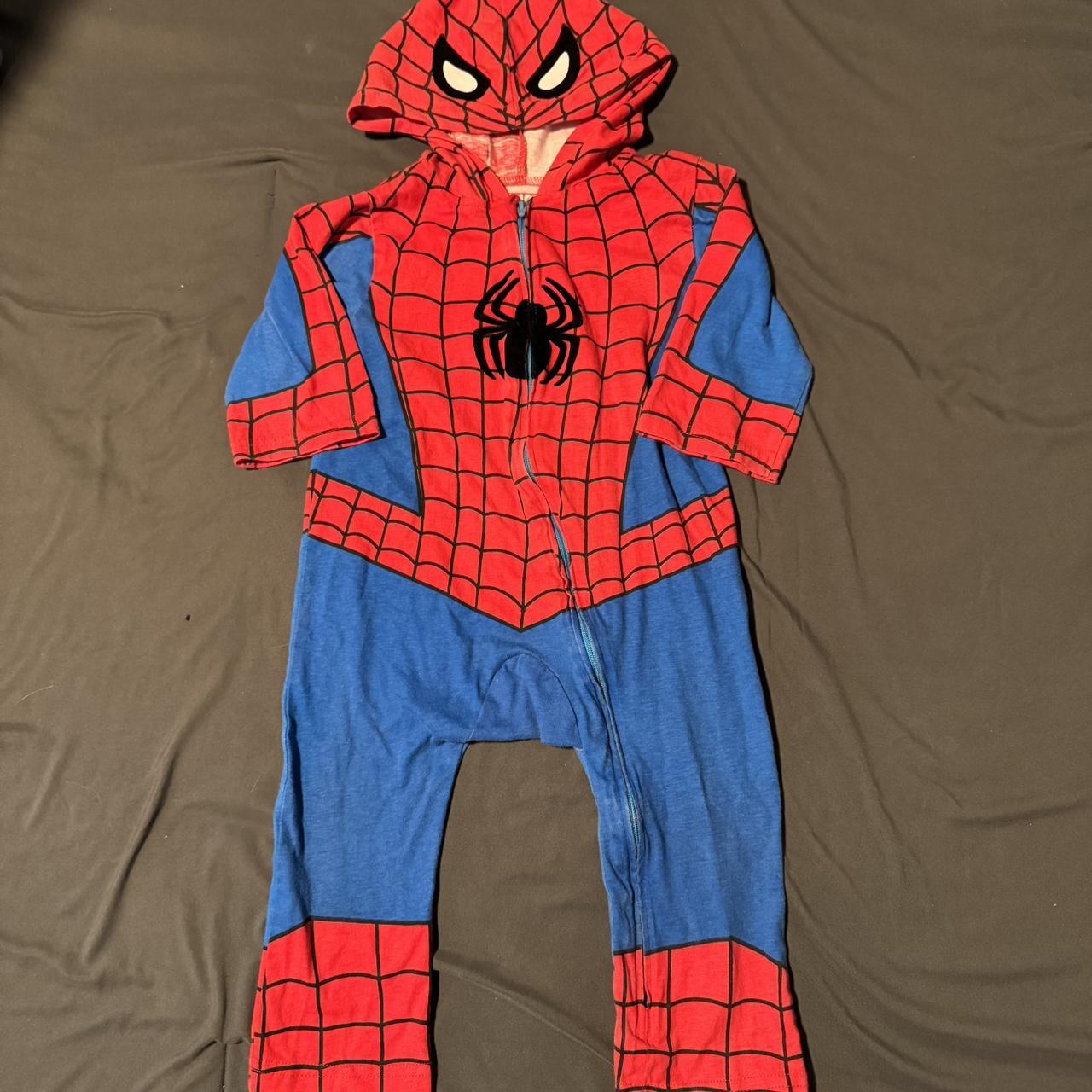 Marvel Spider-Man zip up suit only worn once size 18... | Depop