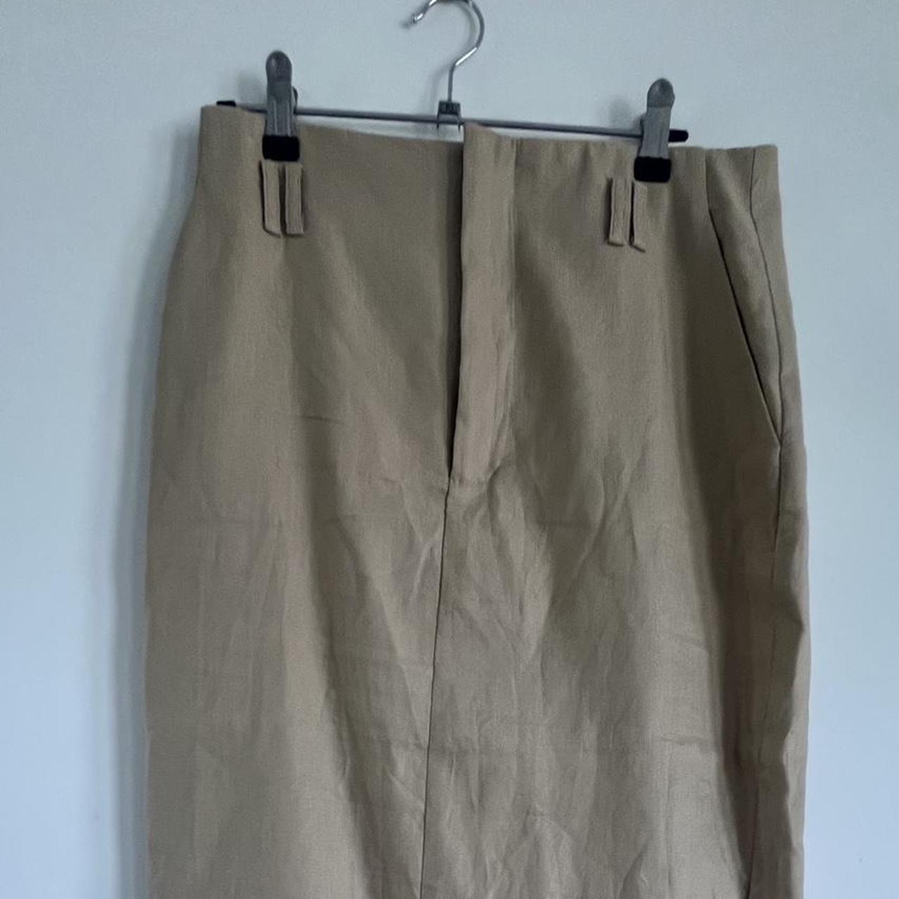 Dissh Cream maxi skirt Linen blend Size 10 #dissh... | Depop