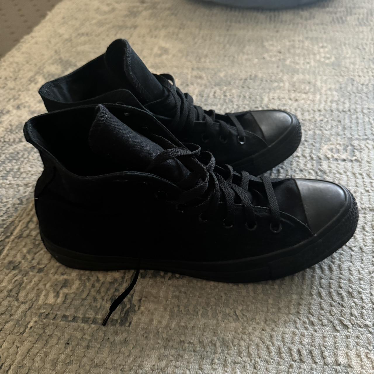 All black converse high Men’s 11 Only tried on - Depop