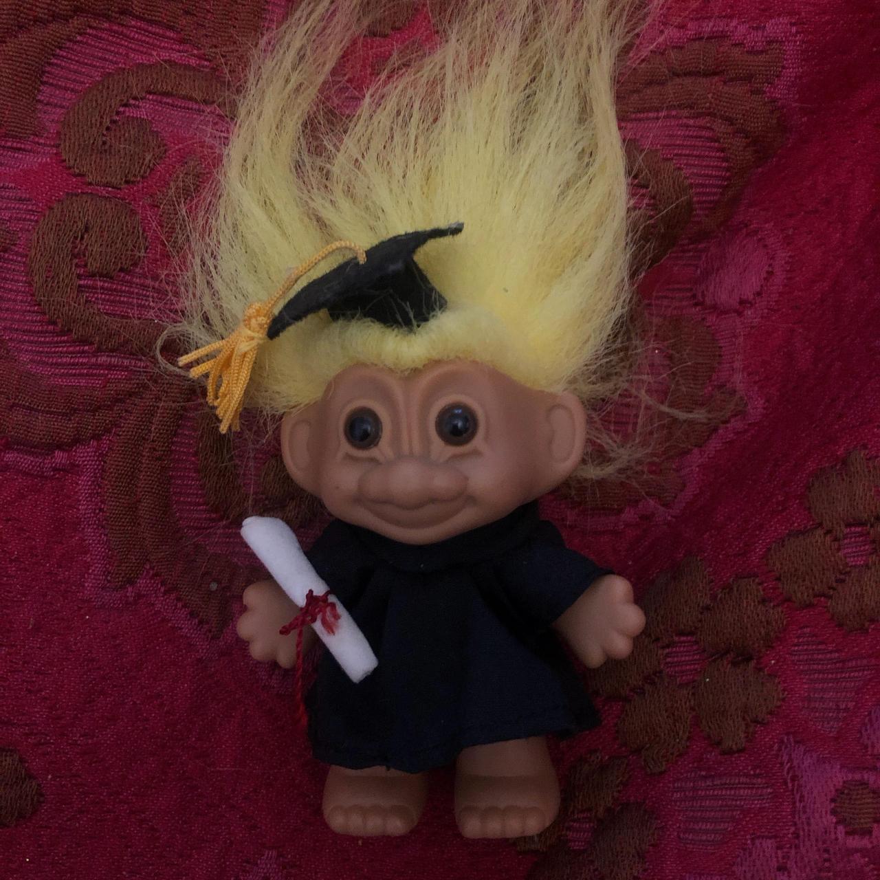 1991 RUSS Trolls Graduation Troll with diploma toy... | Depop