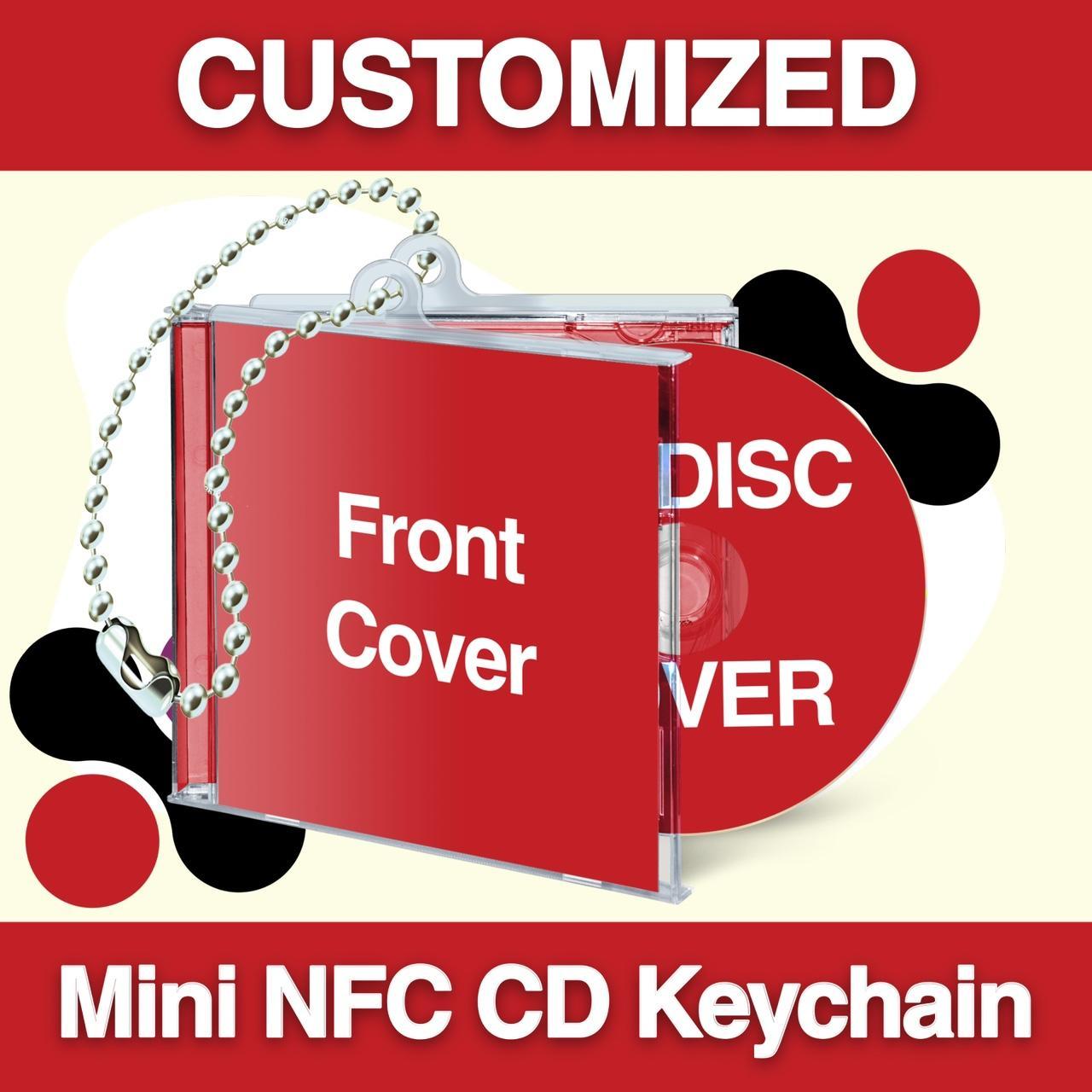 Customized Mini NFC CD Keychain With 2"x1.75” CD case - Depop