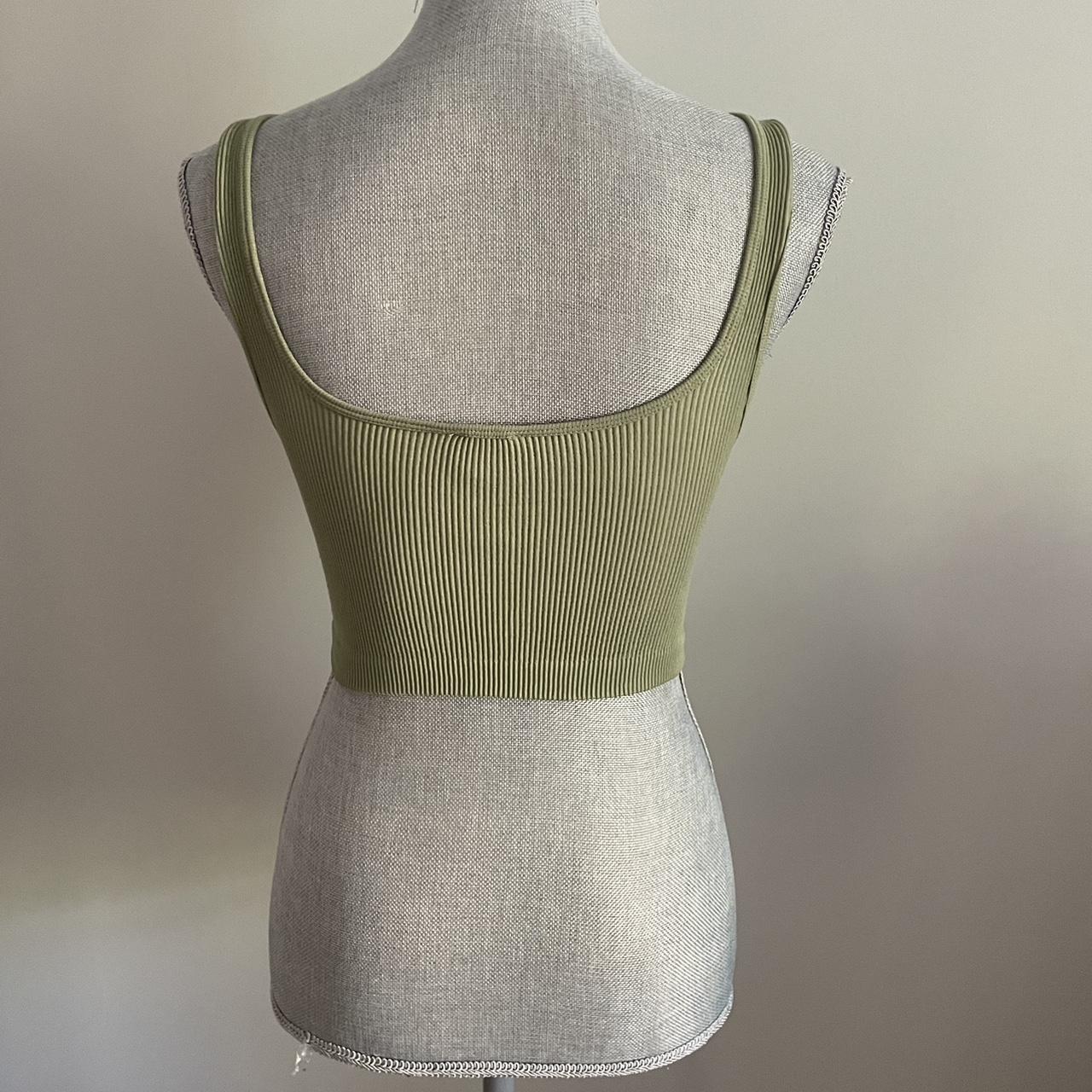 Cotton on green ribbed tank - Depop