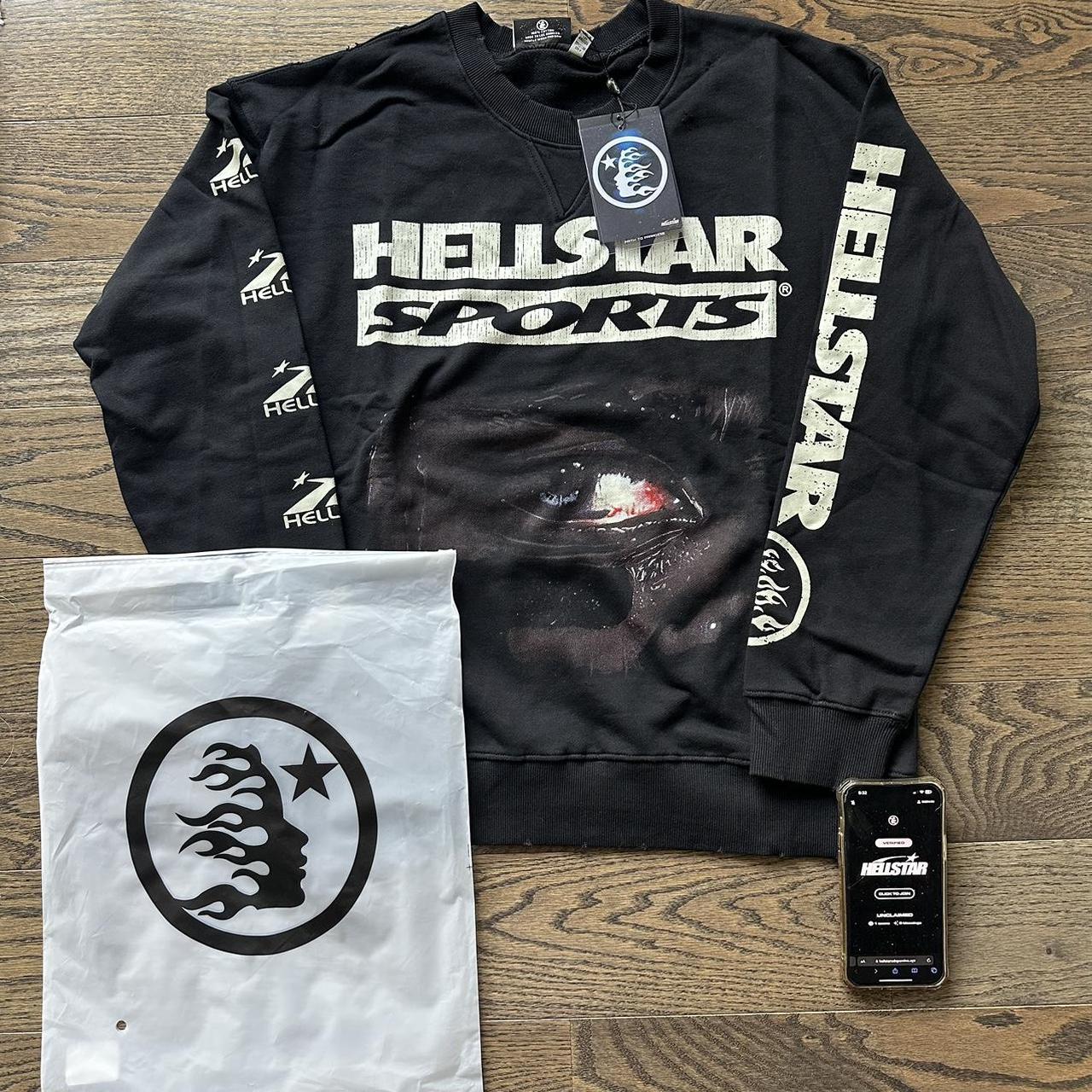 Hellstar Crewneck Hoodie With NFC Tag. #hellstar... - Depop