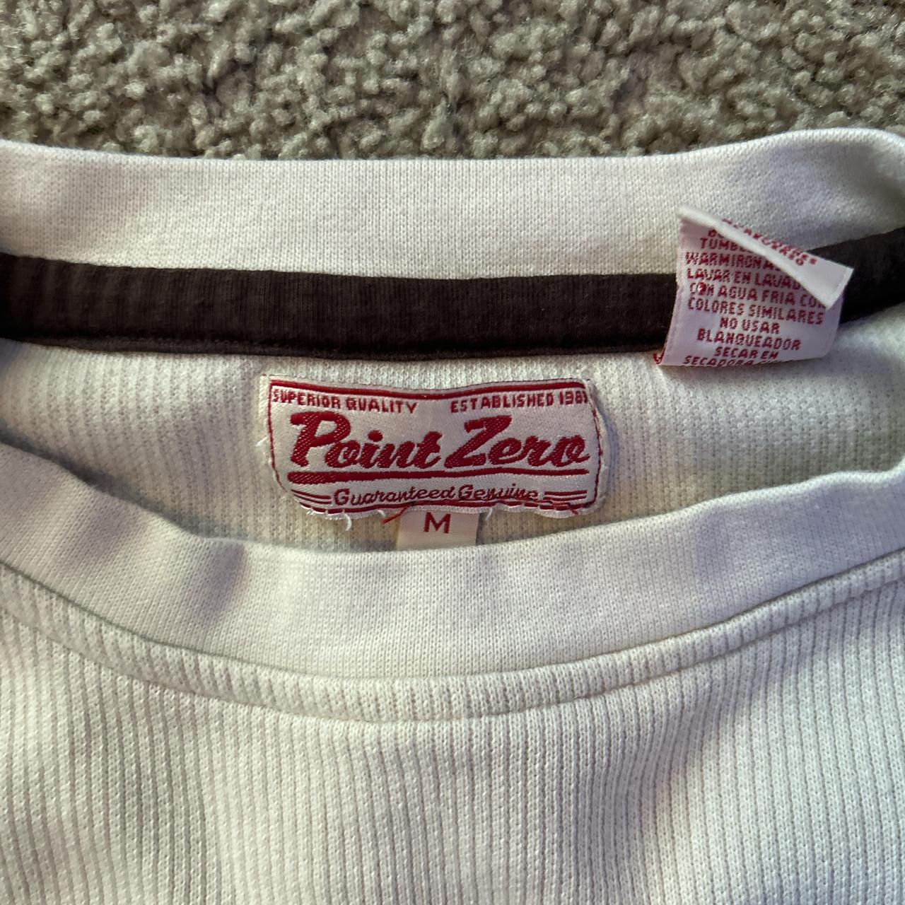 vintage tan cream point zero sweater super in love w... | Depop