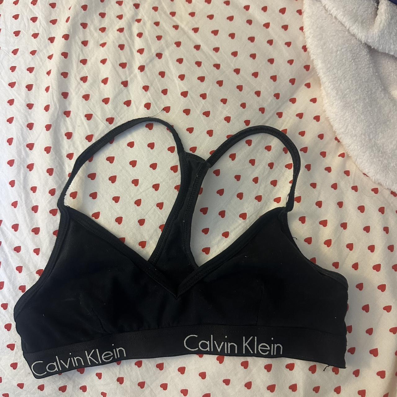 #calvinklein black bra cotton material would best... | Depop