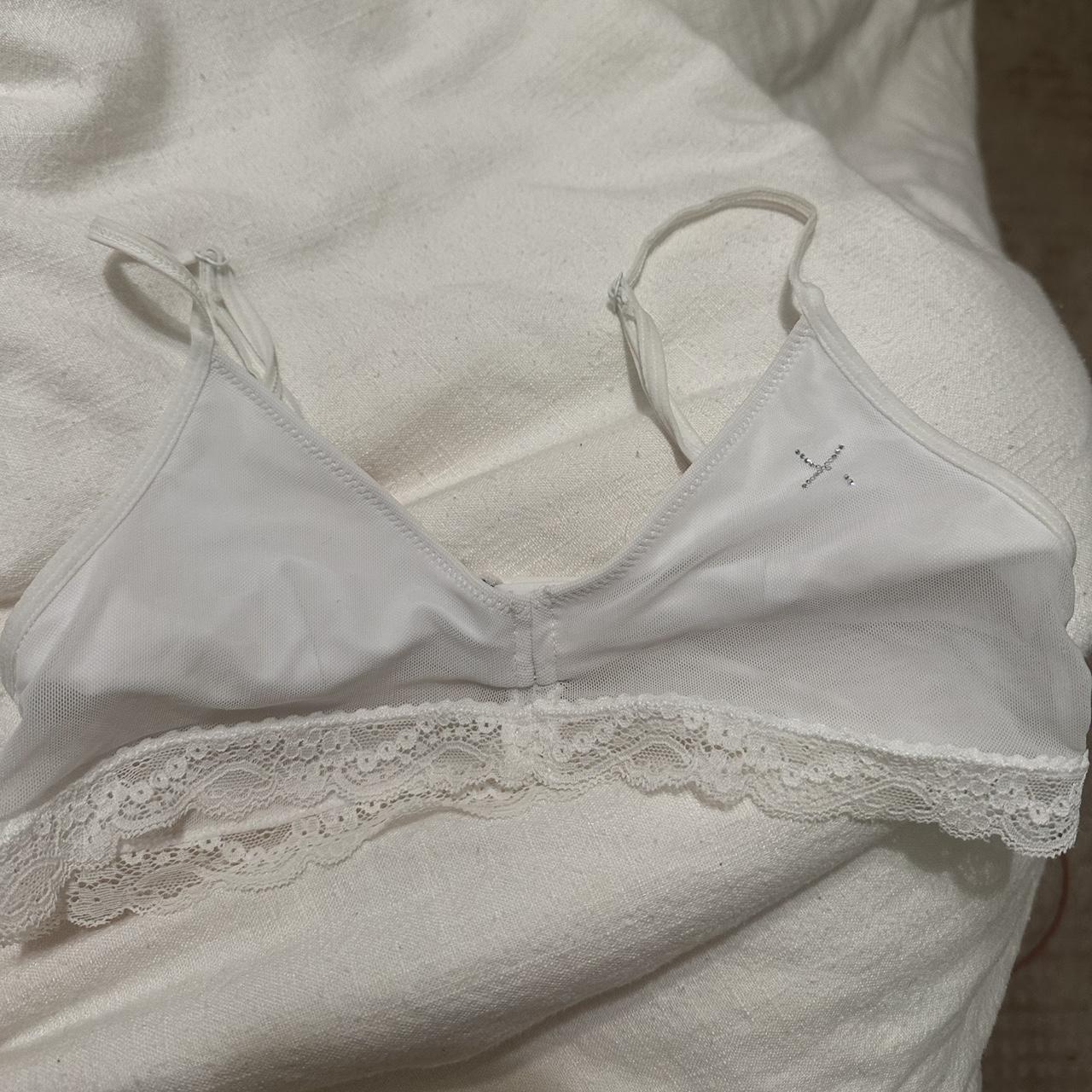 Boutinela white lace mini bralette. Best suitable... | Depop