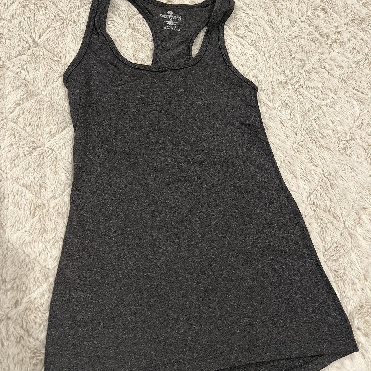 Grey racerback tank top #activewear | Depop