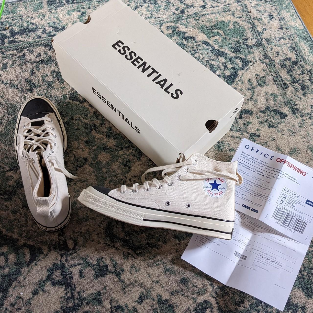 Fear Of God Essentials Converse white fog... - Depop