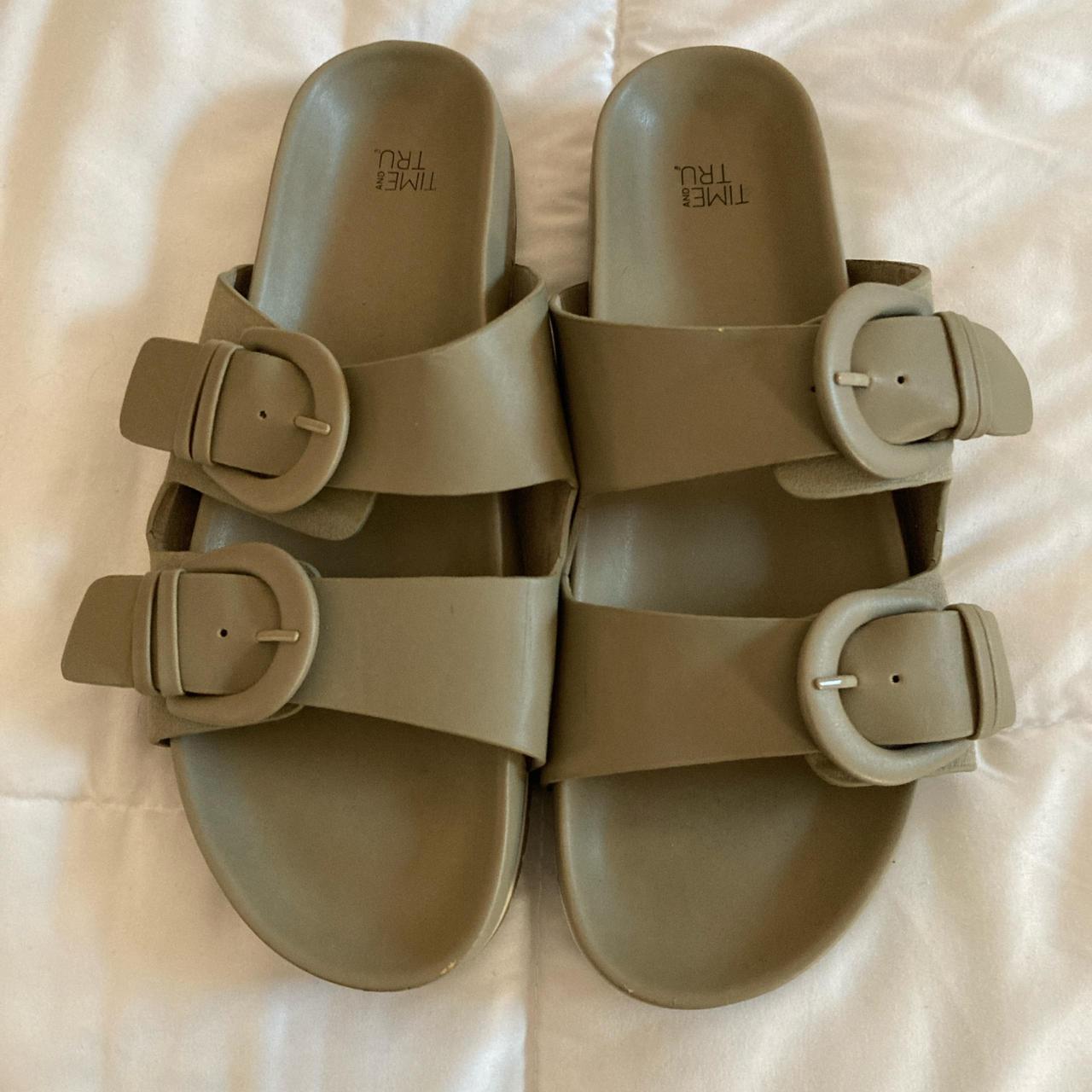 - Olive green sandals - Nice boho vibe -... - Depop